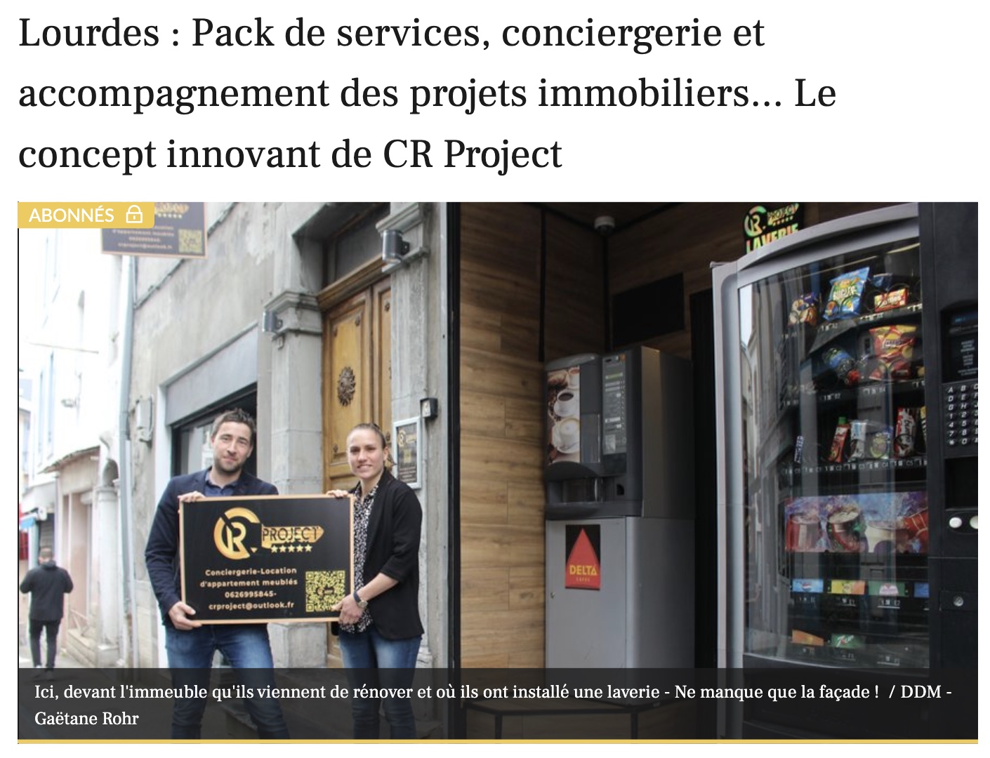 Notre histoire - CR PROJECT 2024